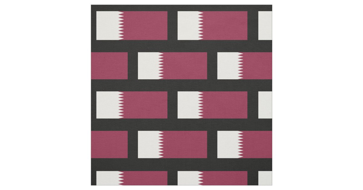 Qatar Flag Fabric | Zazzle