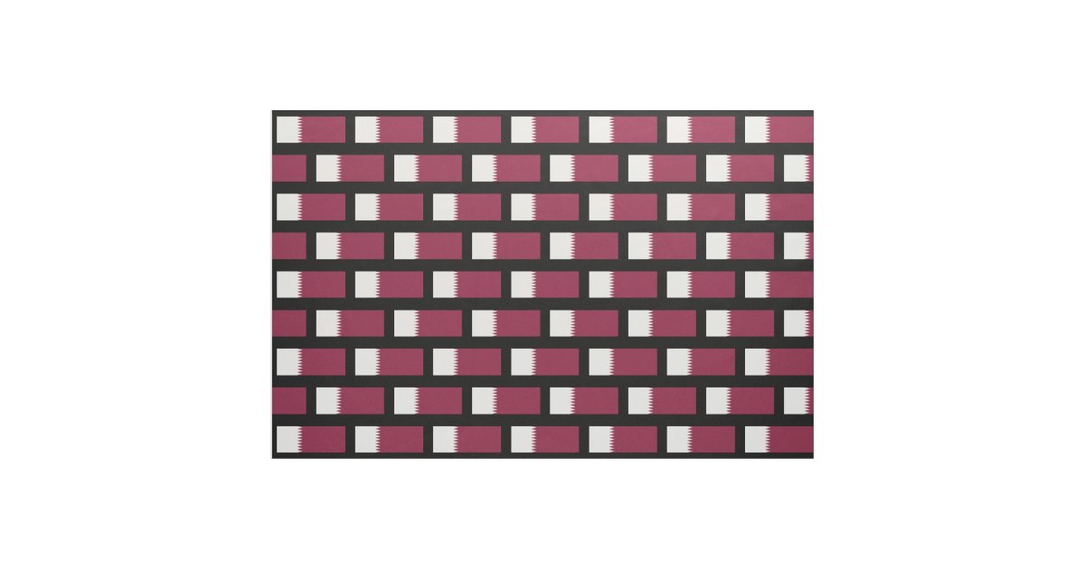 Qatar Flag Fabric | Zazzle