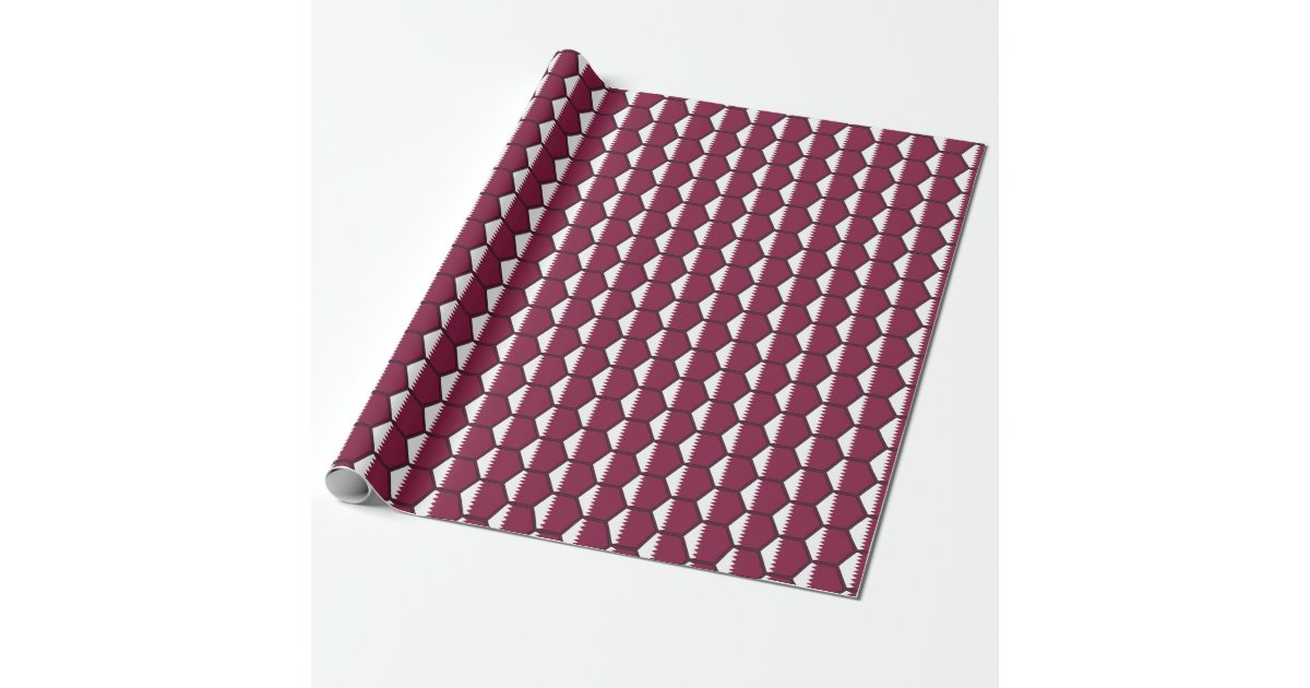 Qatar Flag Honeycomb Wrapping Paper | Zazzle