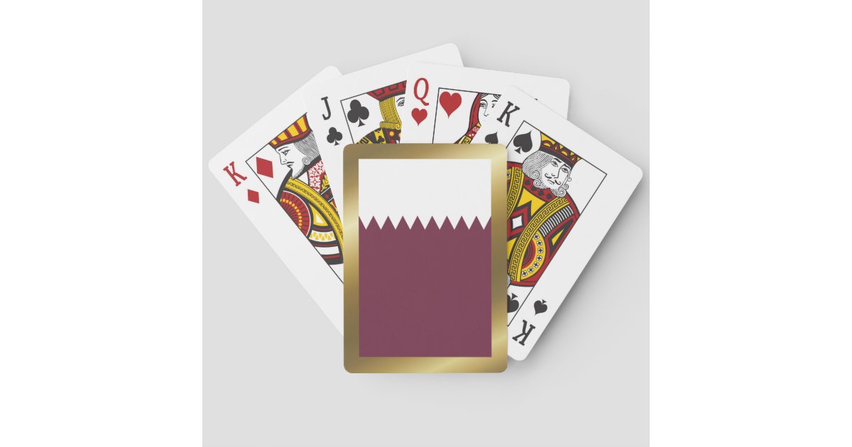 Qatar Flag Playing Cards | Zazzle