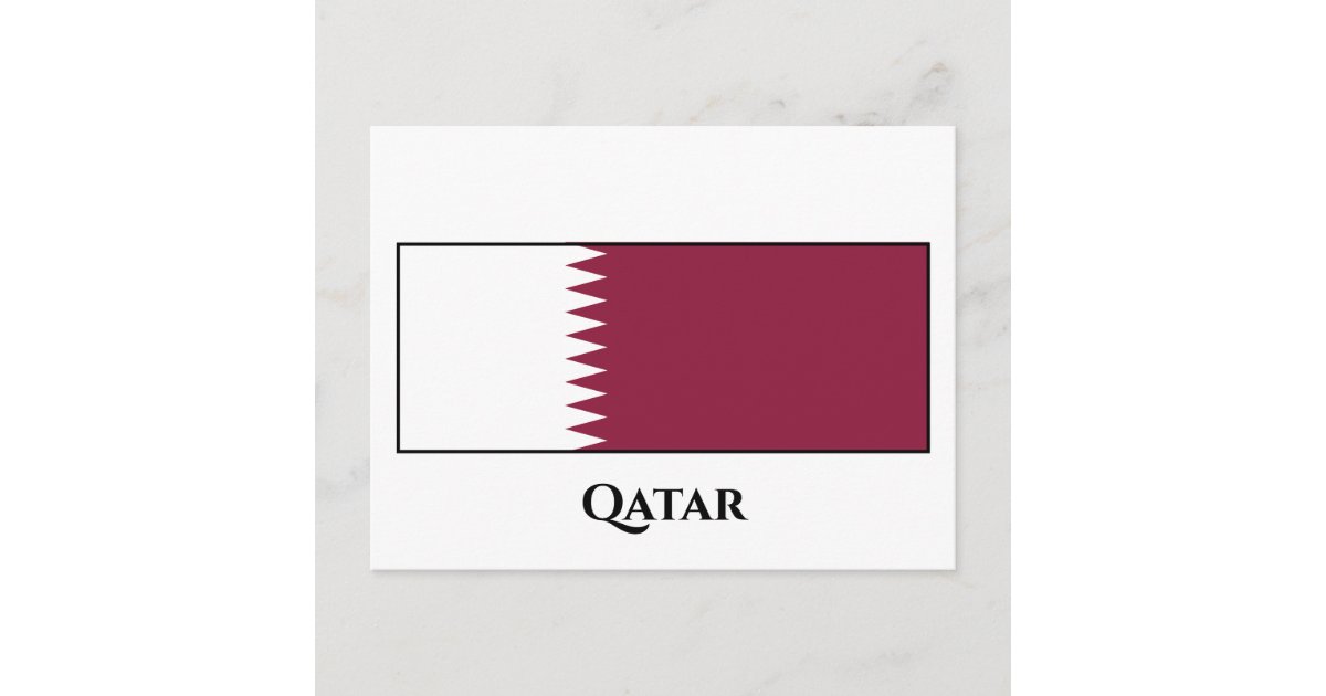 Qatar Flag Postcard | Zazzle