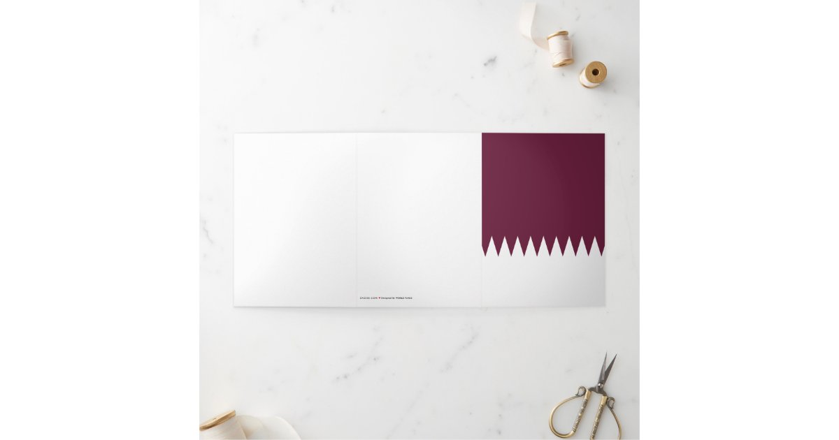 Qatar flag Tri-Fold card | Zazzle