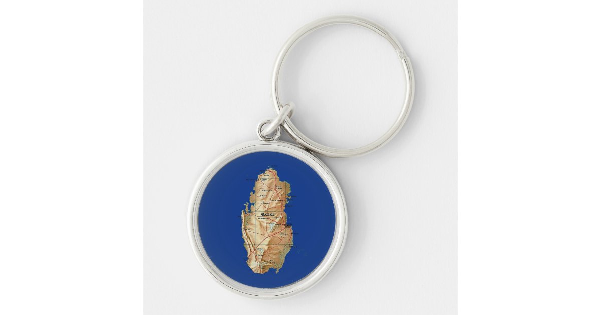 Qatar Map Keychain | Zazzle