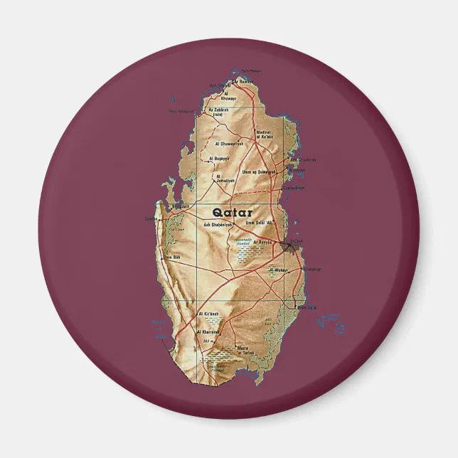 Qatar Map Magnet | Zazzle