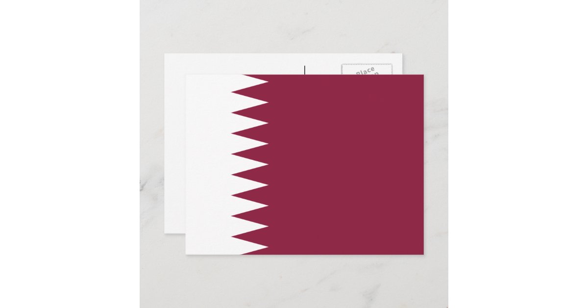 Qatari Flag, Flag of Qatar Postcard | Zazzle