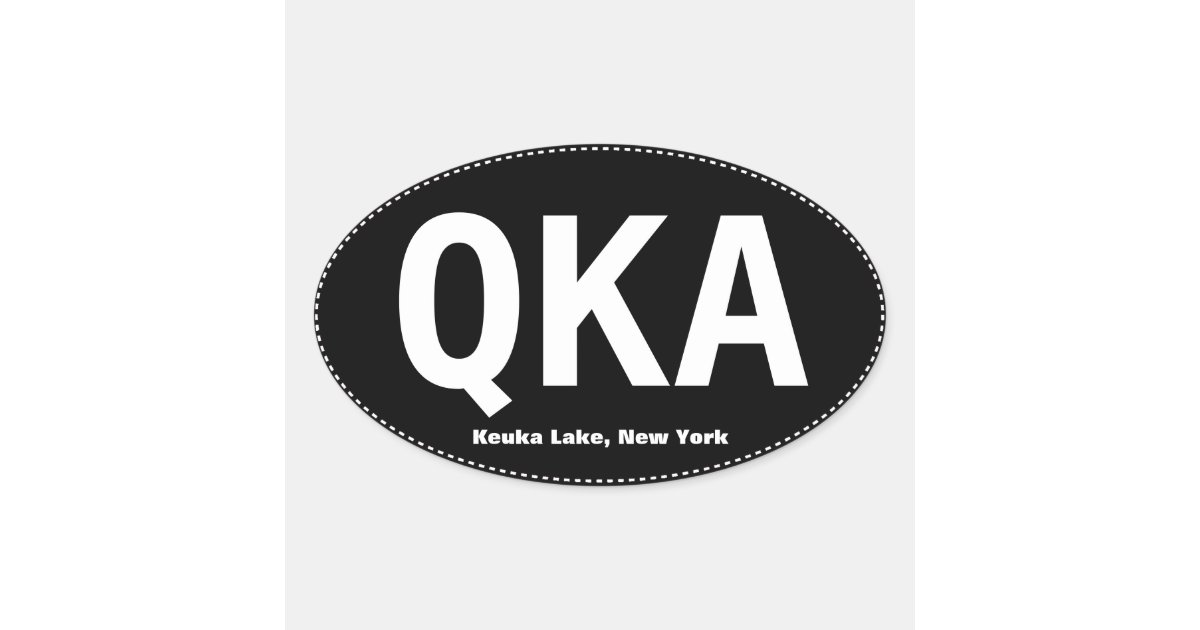 QKA Keuka Lake Oval Bumper Sticker | Zazzle