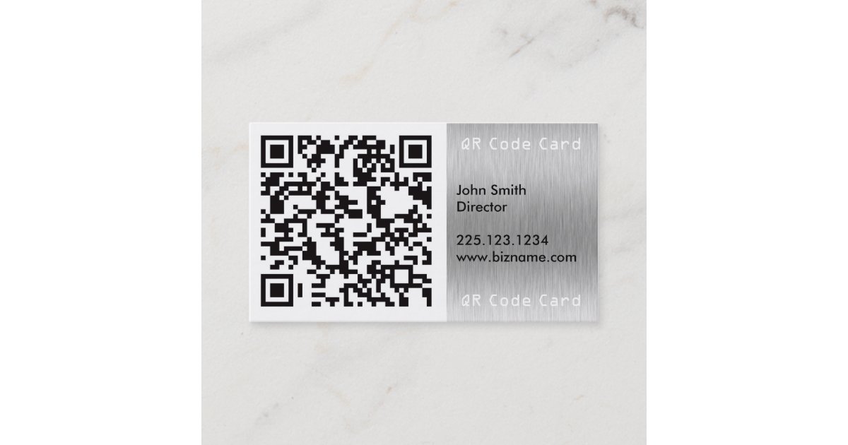 QR Barcode Scannable Square Business Card | Zazzle