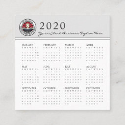 QR Code 2020 Calendar Logo Company Square Business Card | Zazzle