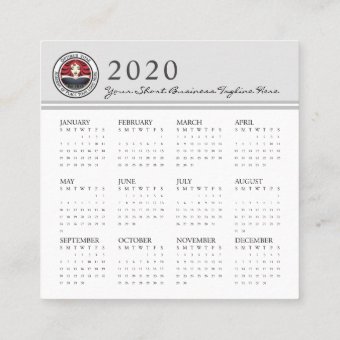 QR Code 2020 Calendar Logo Company Square Business Card | Zazzle