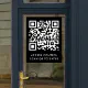 QR Code Access Control | Black Door Lock Entry Window Cling | Zazzle