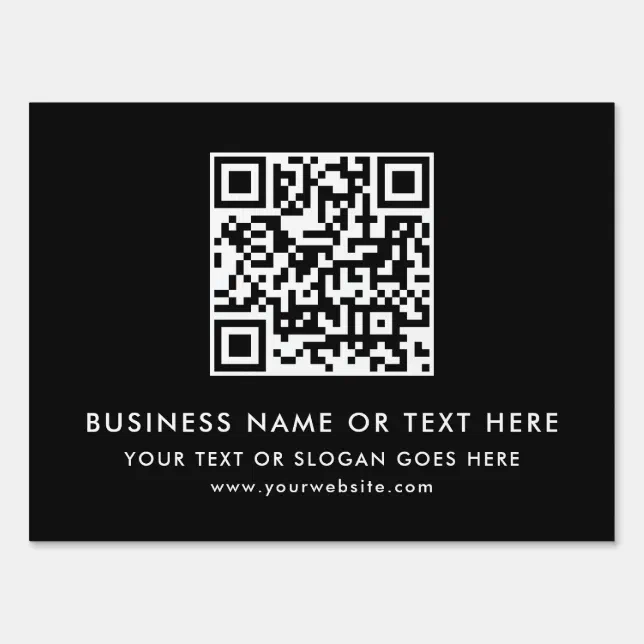 QR Code Add Business Logo Best Template Yard Sign | Zazzle