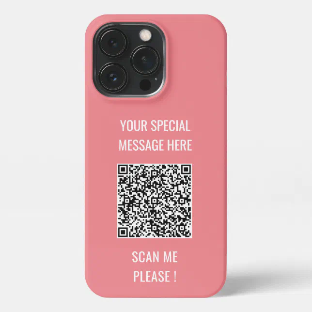 QR Code Add Special Message Romantic Surprise Gift iPhone Case | Zazzle