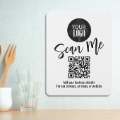 QR Code Add Your Logo Contactless Door Sign | Zazzle