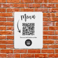 QR Code Add Your Logo Restaurant Menus Door Sign | Zazzle