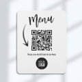 QR Code Add Your Logo Restaurant Menus Door Sign | Zazzle