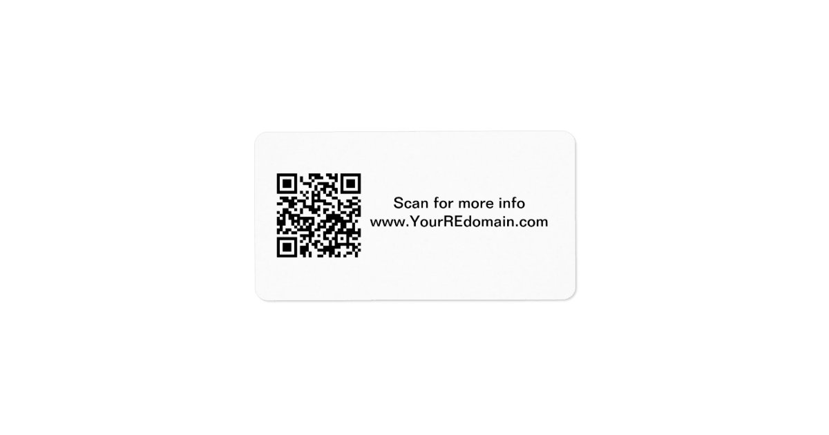 QR Code Address Label | Zazzle