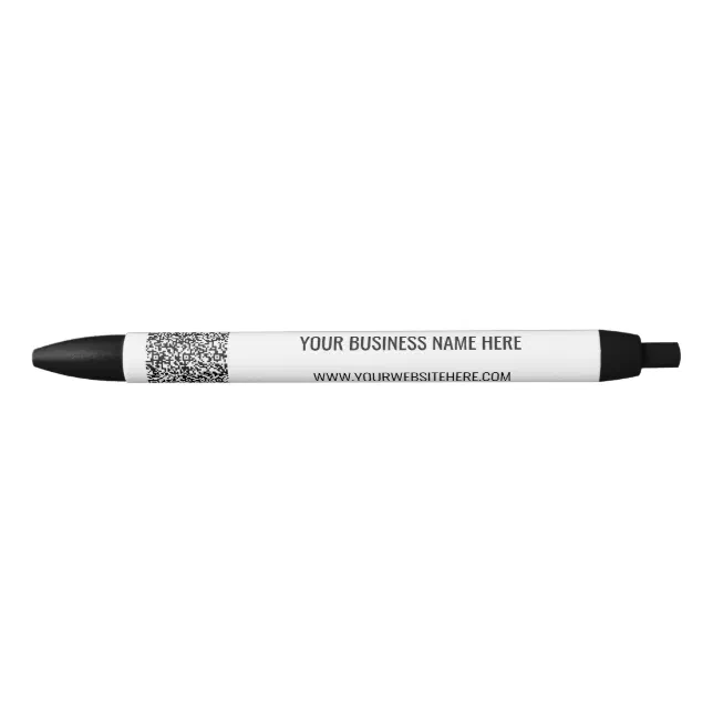 QR Code and Custom Text Business Promotional Pen | Zazzle