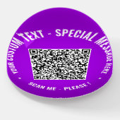 QR Code and Custom Text Paperweight Choose Colors | Zazzle