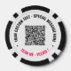 QR Code and Custom Text Personalized Poker Chips | Zazzle