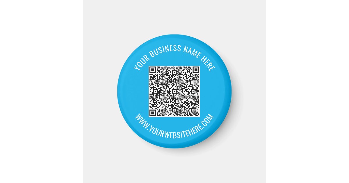 QR Code and Custom Text Professional Magnet | Zazzle