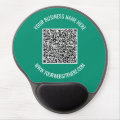 QR Code and Custom Text Promotional Modern Gel Mouse Pad | Zazzle