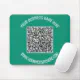 QR Code and Custom Text Promotional Modern Mouse Pad | Zazzle