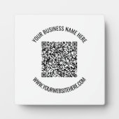 QR Code and Custom Text Your Business Plaque | Zazzle