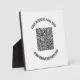 QR Code and Custom Text Your Business Plaque | Zazzle