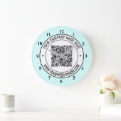 QR Code and Custom Text Your Promotional Clock | Zazzle