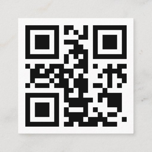 QR code and social media icons Square Business Card | Zazzle