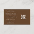 QR Code Arborists Forest Tree Care Landscaping Business Card | Zazzle