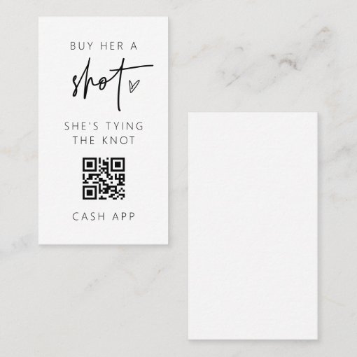 QR Code Bachelorette Party Drink Scan Card Game | Zazzle