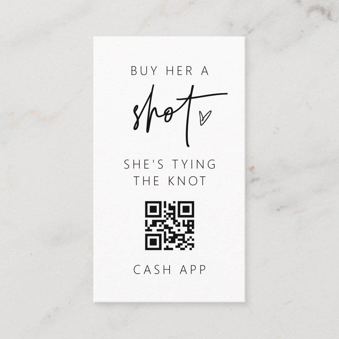 QR Code Bachelorette Party Drink Scan Card Game | Zazzle