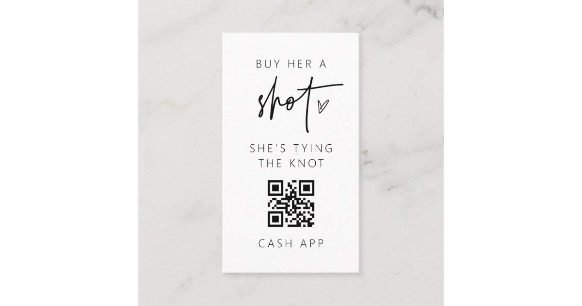 QR Code Bachelorette Party Drink Scan Card Game | Zazzle