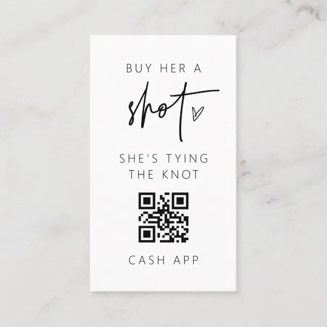 QR Code Bachelorette Party Drink Scan Card Game | Zazzle