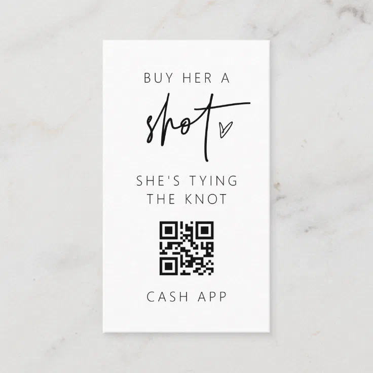 QR Code Bachelorette Party Drink Scan Card Game | Zazzle