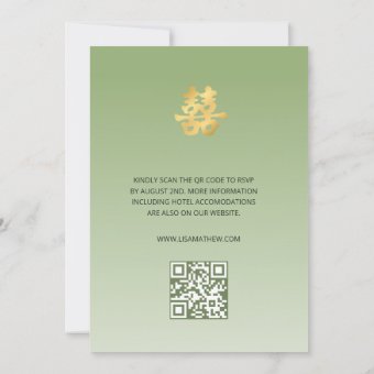 QR Code | Bamboo Forest Chinese Wedding Invitation | Zazzle