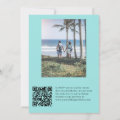 QR CODE Beach destination photo wedding Invitation | Zazzle