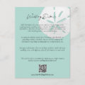 QR Code Beach Sea Glass Sand Dollar Wedding Detail Enclosure Card | Zazzle