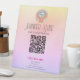 QR Code Beauty Salon Modern Minimalist Pedestal Sign | Zazzle