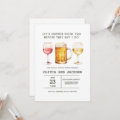 QR Code Beer Wine Brewery Couples Shower Invitation | Zazzle