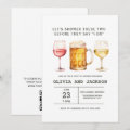QR Code Beer Wine Brewery Couples Shower Invitation | Zazzle