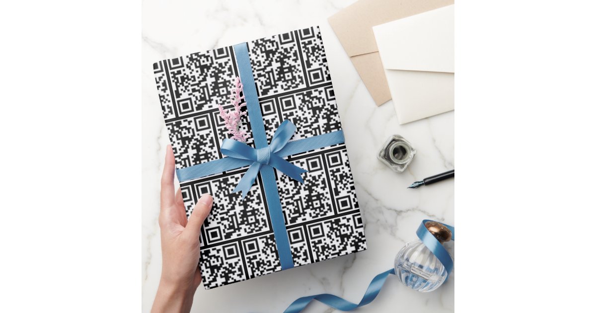 QR Code Birthday Wrapping Paper | Zazzle