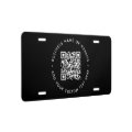 QR Code | Black Business Modern Budget Round License Plate | Zazzle