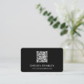 QR Code Black Leopard Print Business Card | Zazzle