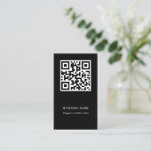 QR Code Black Modern Business Card | Zazzle