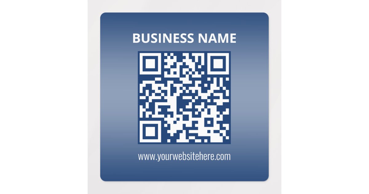 QR Code | Blue (or any color) Gradient Labels | Zazzle