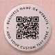 QR Code | Blush Pink Minimalist Modern Round Button | Zazzle