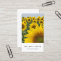 QR code Botanical Sunflowers Photo Floral Designer Business Card | Zazzle