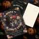 QR Code Budget Skeletons RSVP Halloween Invitation Postcard | Zazzle